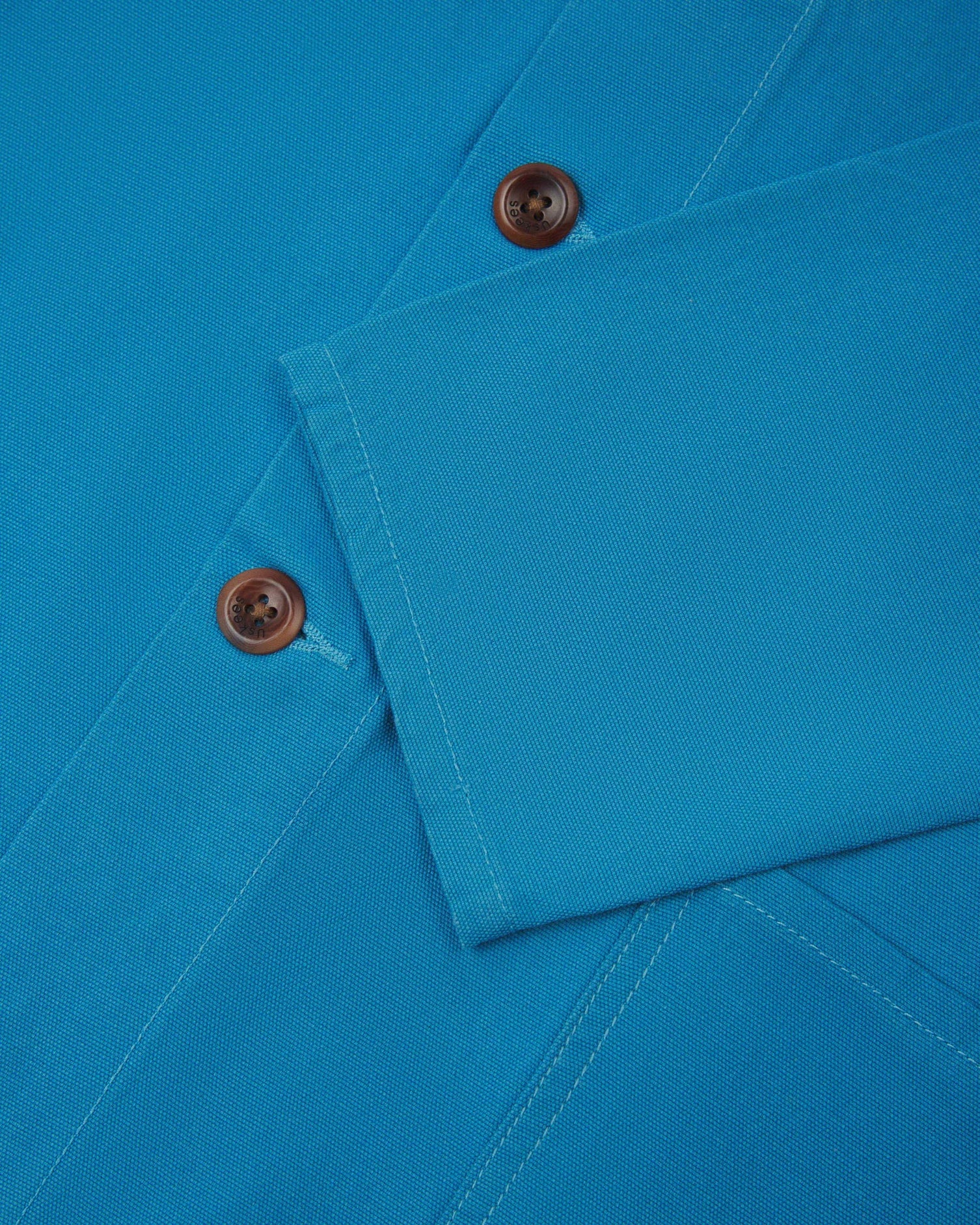 #3001 Bright Blue Button Overshirt | Uskees Organic Apparel