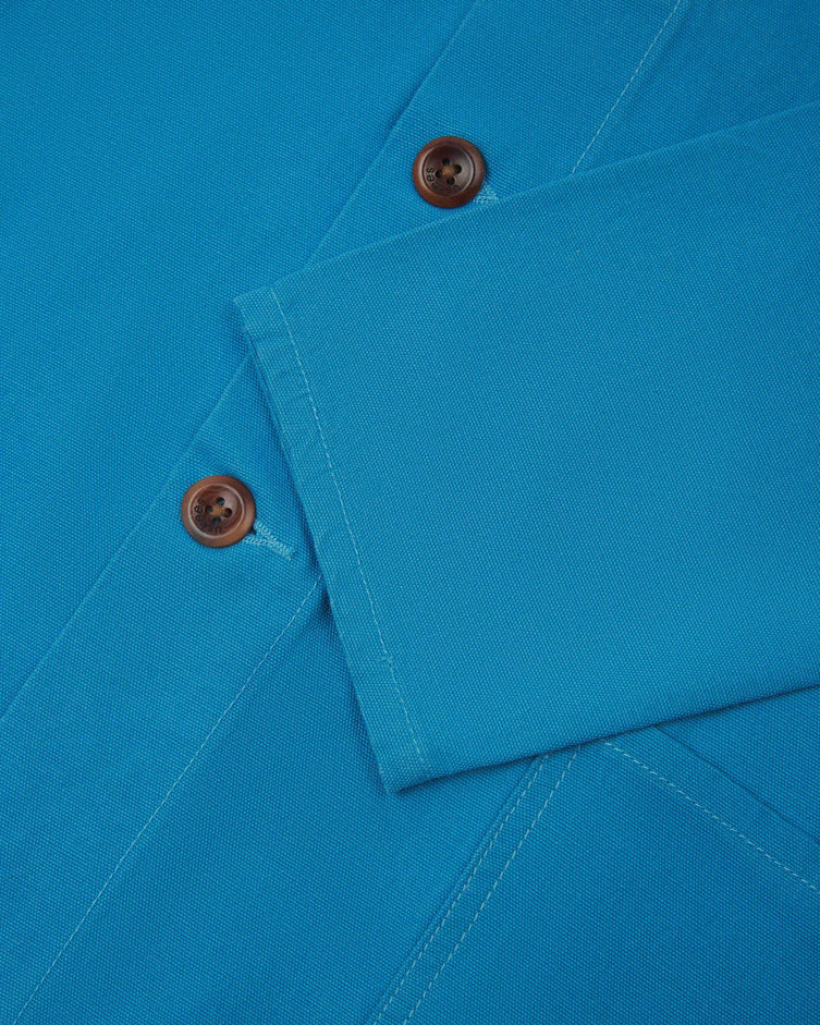 #3001 Bright Blue Button Overshirt | Uskees Organic Apparel