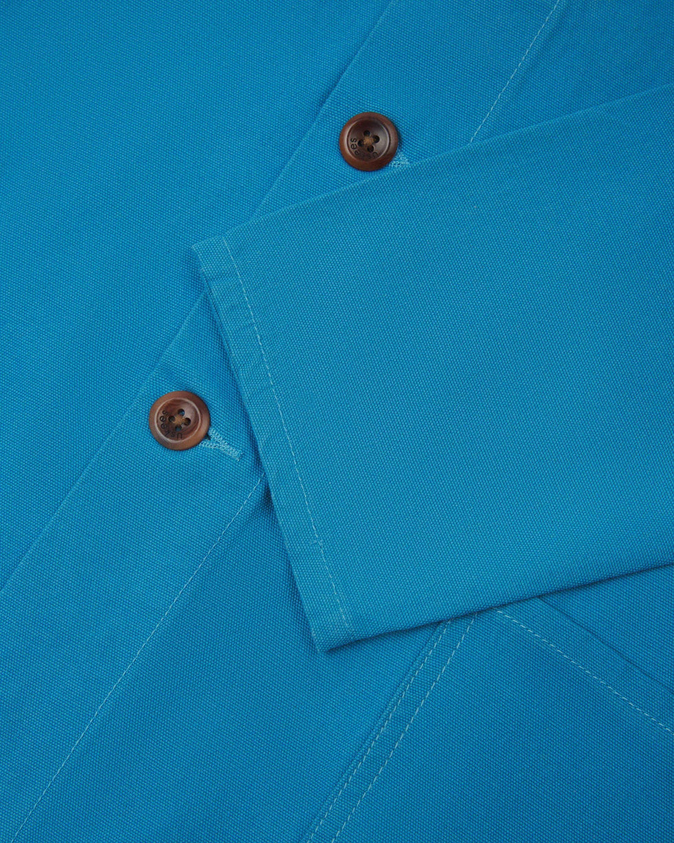 #3001 Bright Blue Button Overshirt | Uskees Organic Apparel