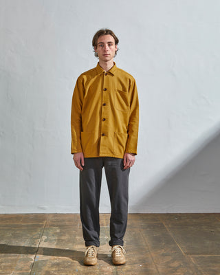 #3001 Yellow Buttoned Overshirt | USKEES Organic Apparel