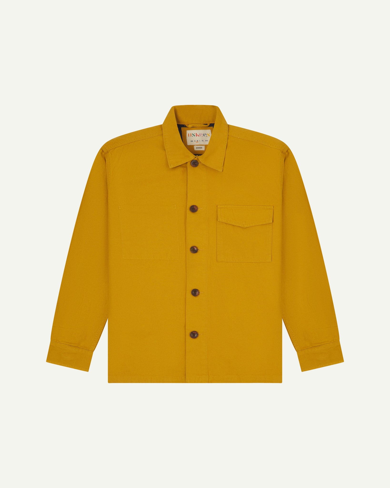 #3003 Yellow Buttoned Workshirt | USKEES Organic Apparel